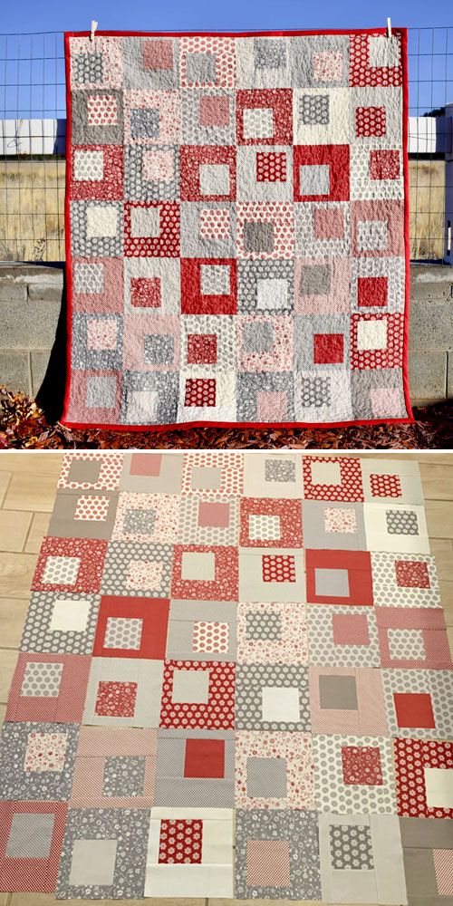 Quilt Today: Modern Layer Cake Square in a Square Quilt Along - Tutorial