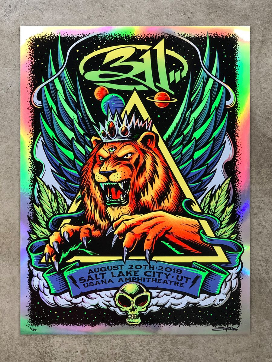 INSIDE THE ROCK POSTER FRAME BLOG: Brandon Heart 311 Salt Lake City Poster