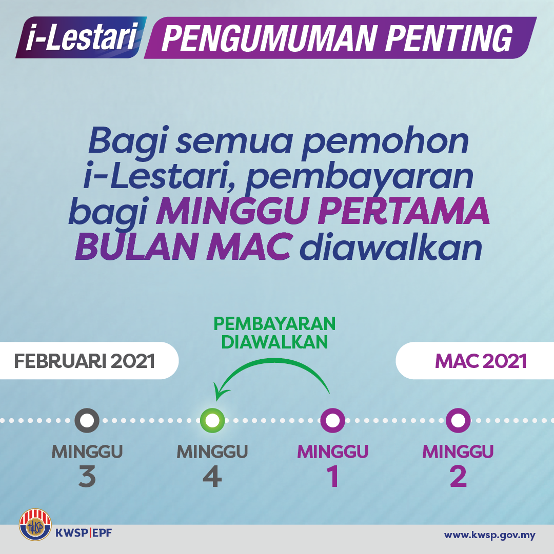 Jadual Pembayaran I-Lestari Bulan Mac Dan April Yang Diawalkan ~ Semak ...