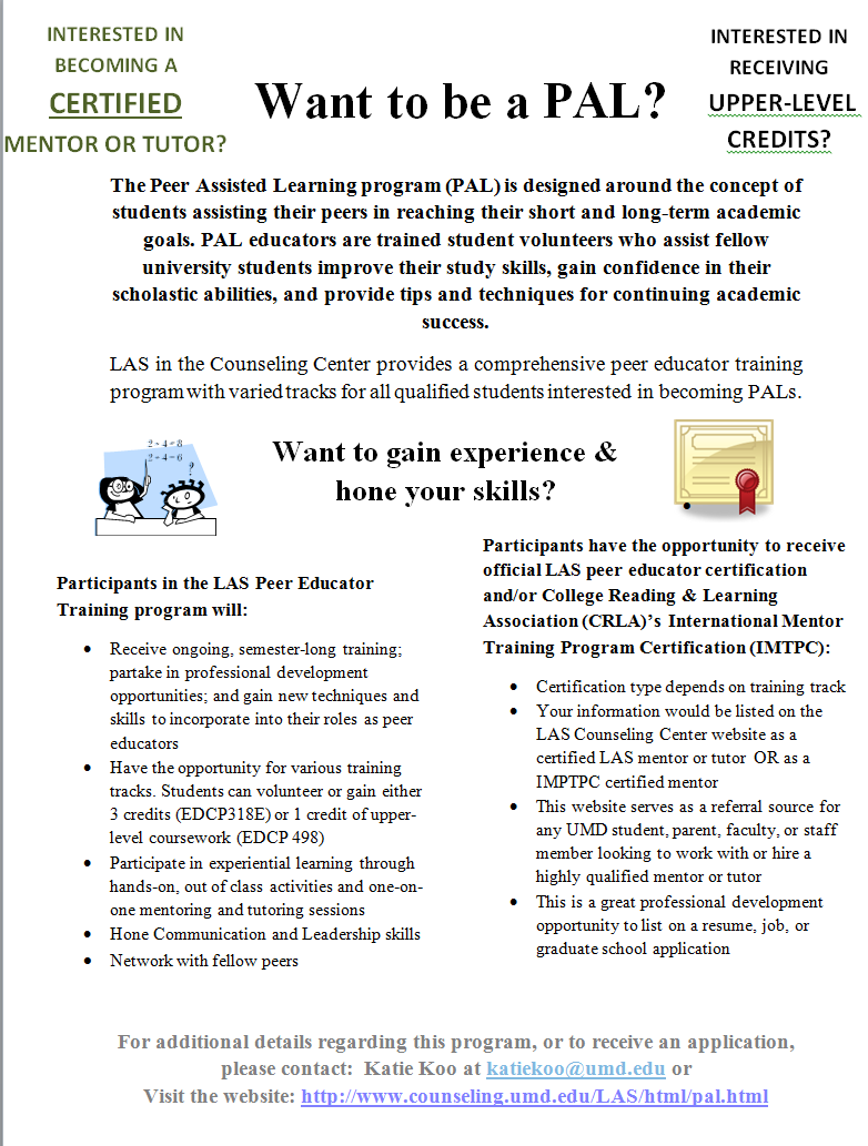 UMD PSYC E-News: Help your peers while acquiring valuable experience ...