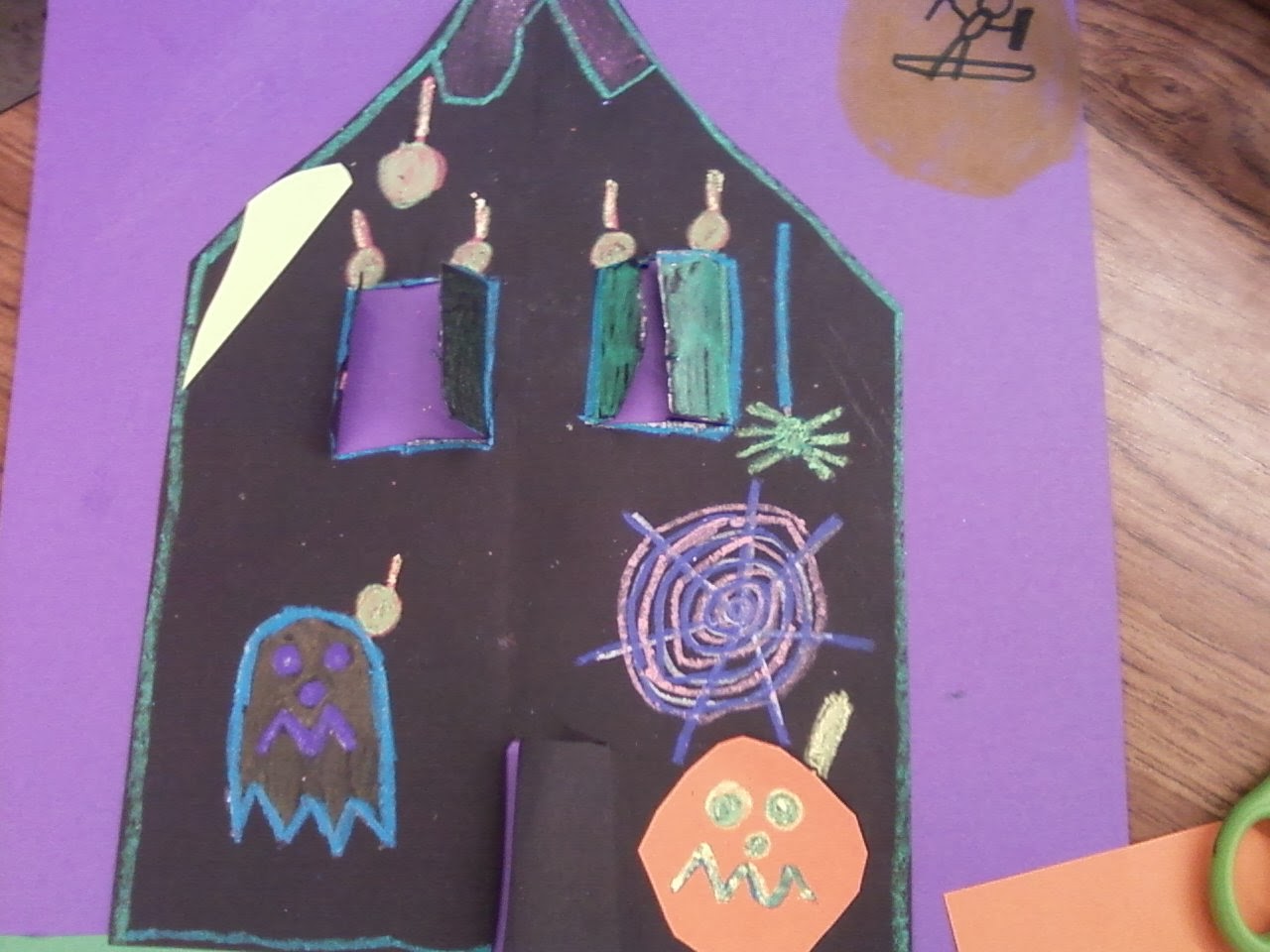 PPPS Elementary Art Rooms: Spooky Houses! 2nd grade Project
