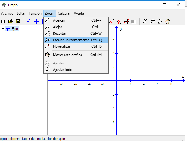 herramienta para graficar funciones: Graph