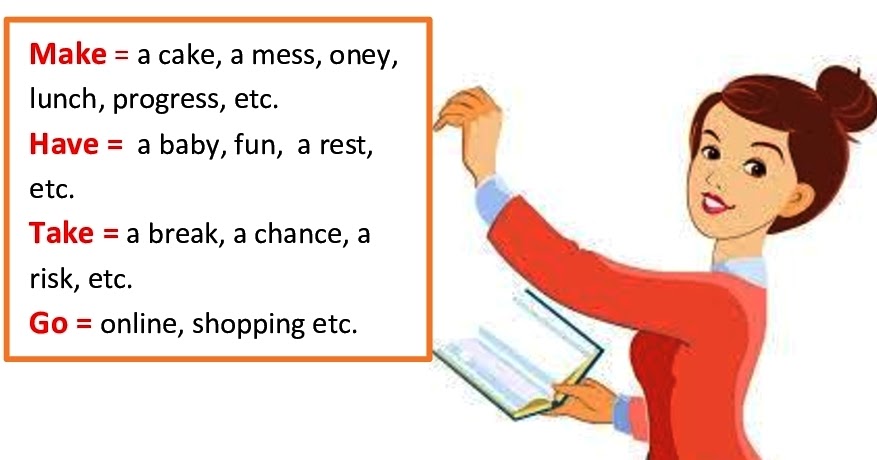 Lesson Plan of Phrases with “Have”, “Go”, “Take” and “Make” in English ...