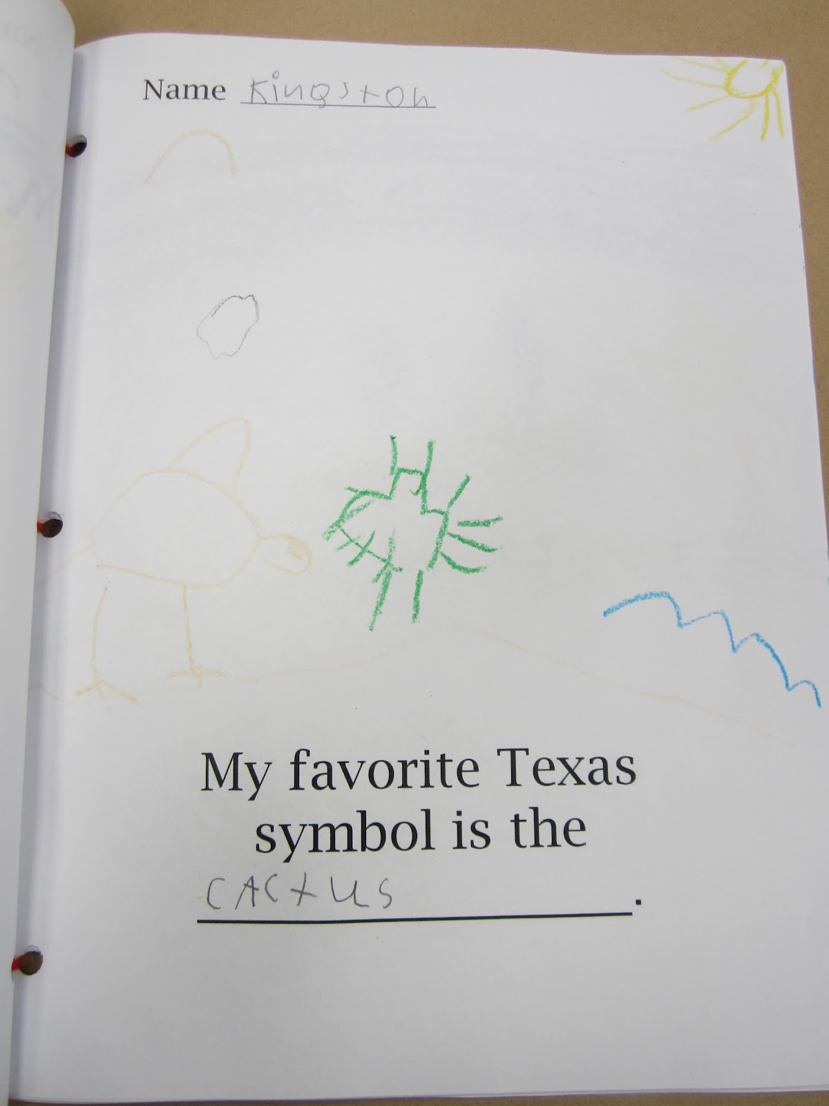 Kindergarten is "Kool": Texas Symbols