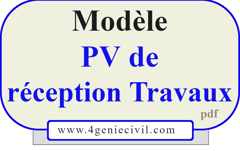 PV réception travaux modèle