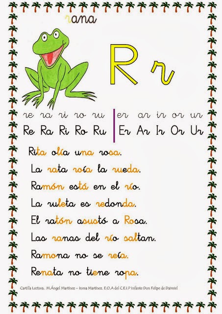 Disfrutando en primero: lectura letra r.