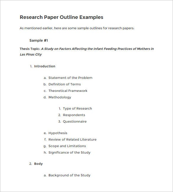 Apa Outline Examples - Collage Template