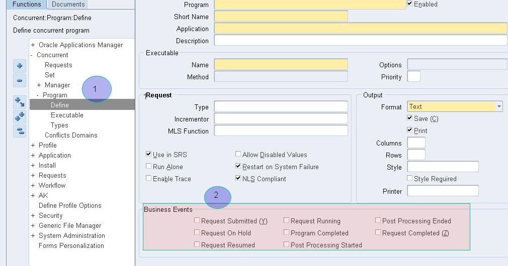 OA Reference: How to Integrate Business Events in Concurrent Processing?