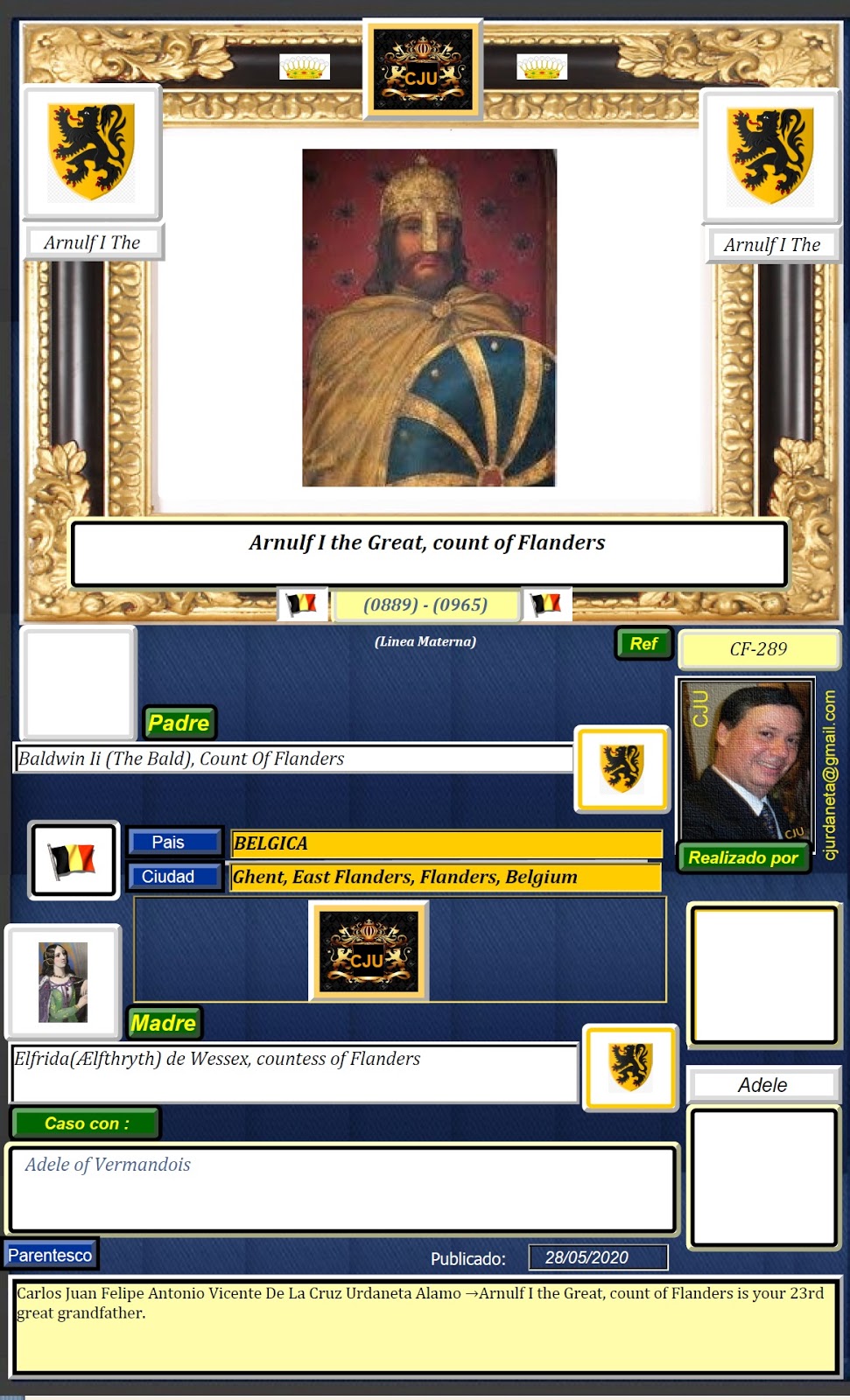 FAMILIA #URDANETA Y SUS PARIENTES #GENEALOGIA #GENEALOGY: Arnulf I the ...