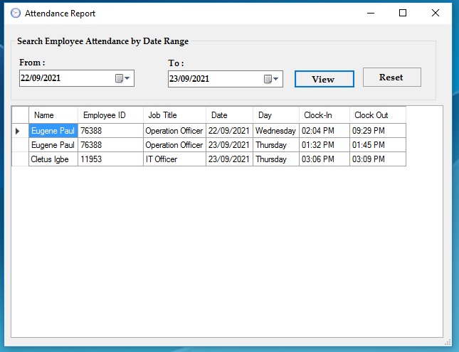 Biometric Fingerprint Employee Attendance Monitoring System with webcam ...