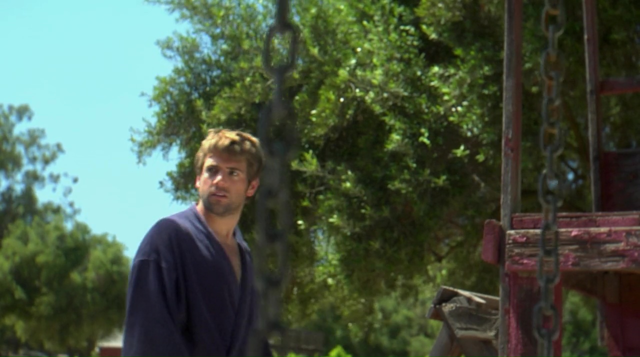 ausCAPS: Brian Comrie shirtless in Sarah Landon and the Paranormal Hour