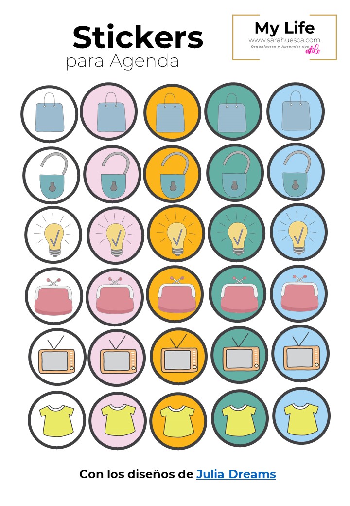 STICKERS PARA AGENDA DESCARGA GRATIS