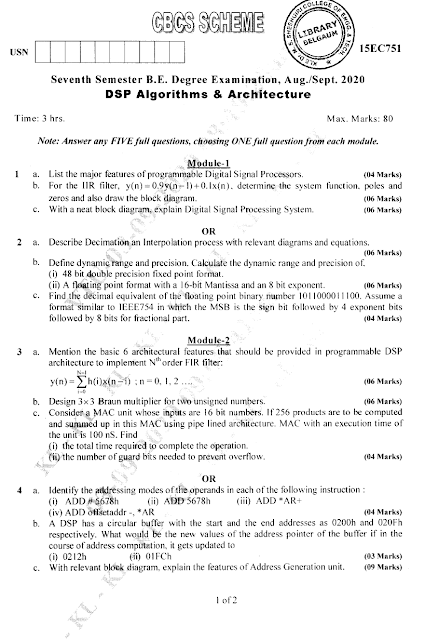 Visvesvaraya Technological University B.E. ELECTRONICS & COMMUNICATION (CBCS) Seventh Semester ...