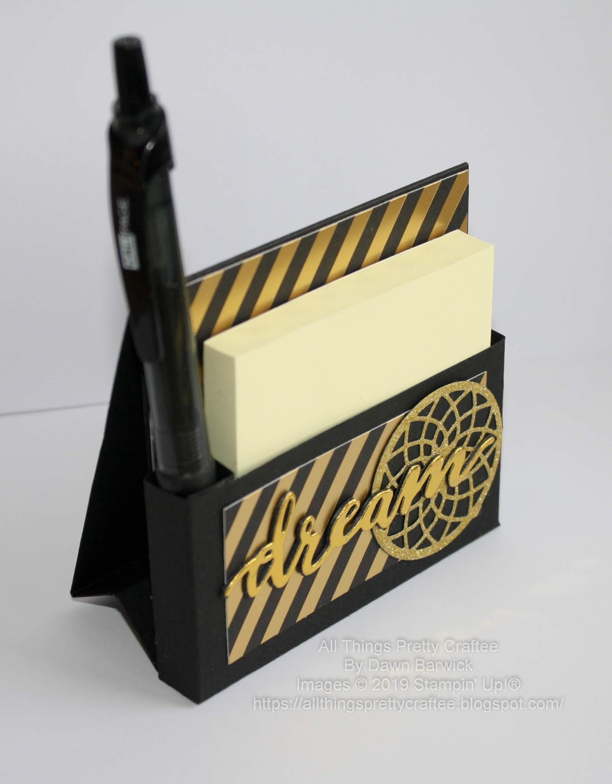 All Things Pretty Craftee: Free Standing Post It Note Holder