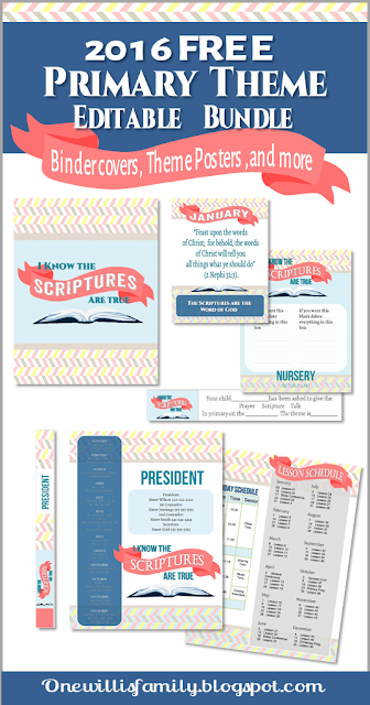 One Willis Family: 2016 Primary Theme Pack