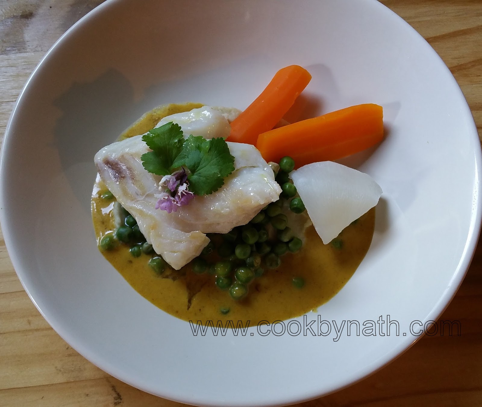 CookbyNath: Pavé de cabillaud façon tajine et sa purée d'artichauts