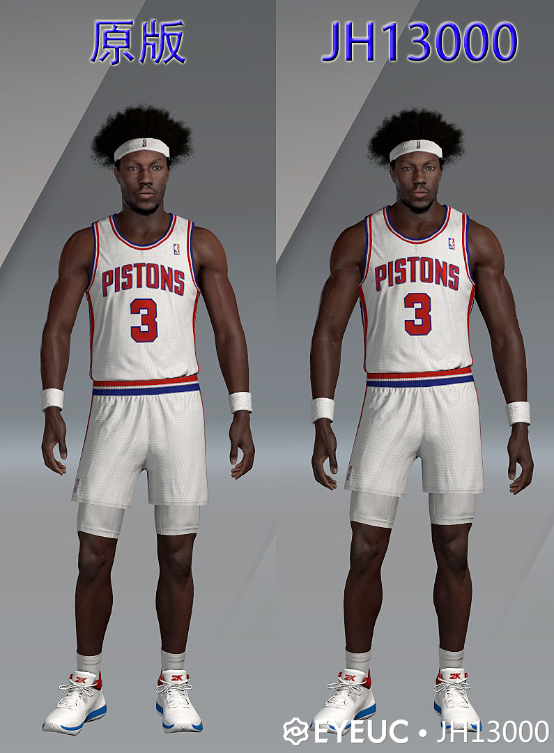 NBA 2K21 Ben Wallace Cyberface and Body Model by JH13000