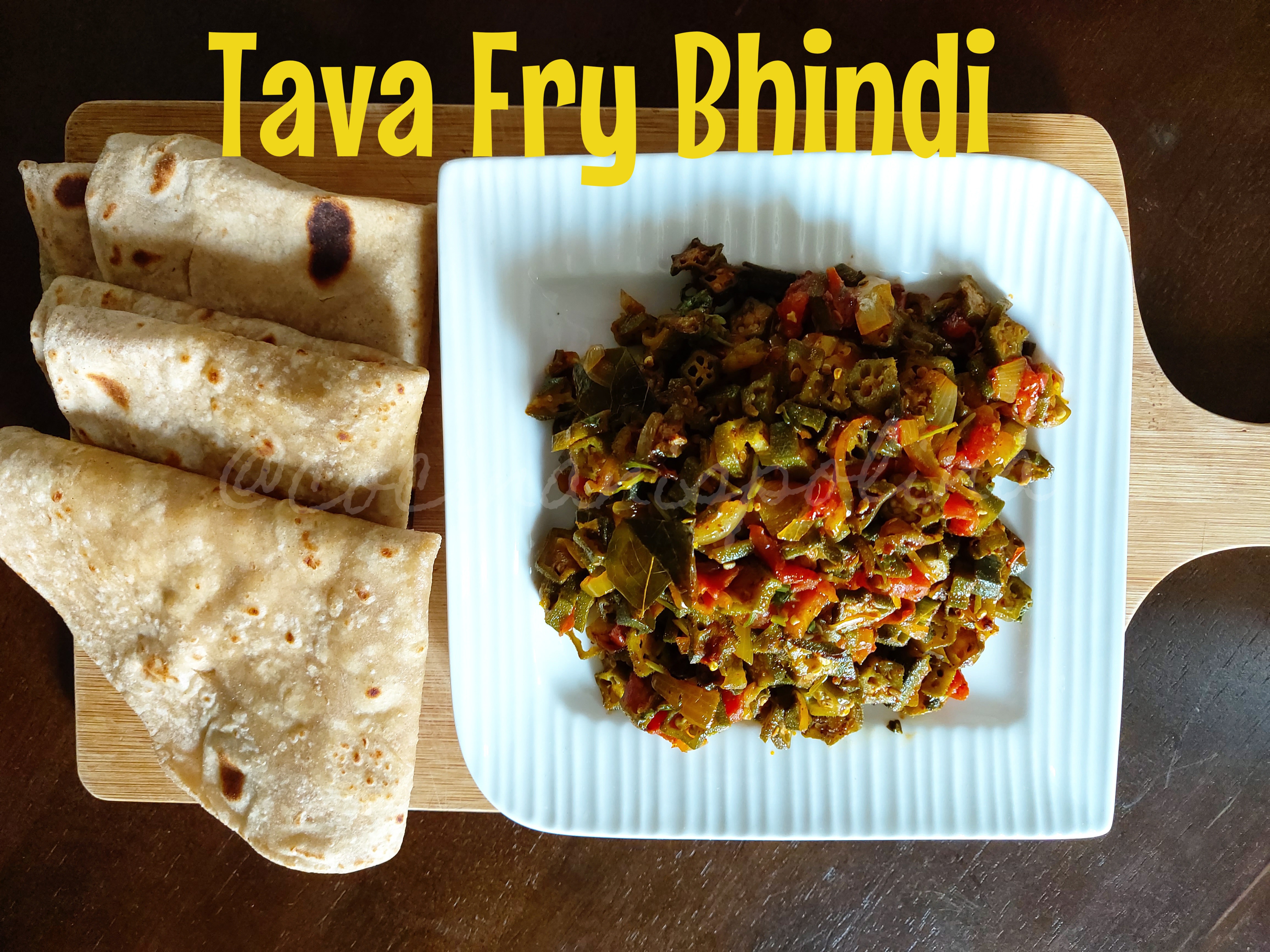 Cocinanispolina: {Recipe}Tava Fry Bhindi |Tava Fried Okra|Tava Fried ...