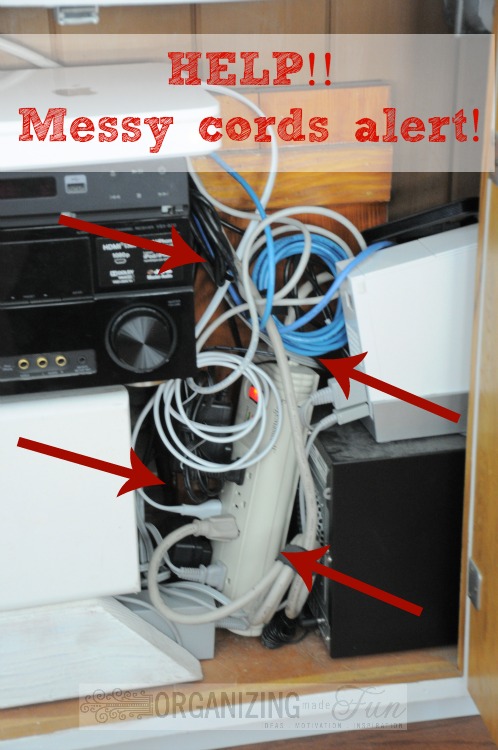 Cords everywhere!! | Organizing Made Fun: Cords everywhere!!