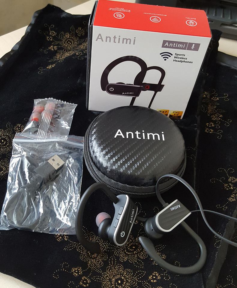 Antimi Bluetooth Headphones,IPX7 Waterproof HD Stereo Sweatproof ...