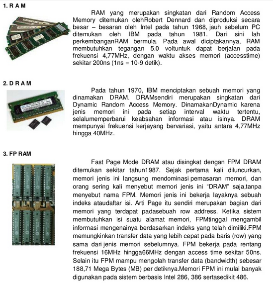 KOMPUTER TERAPAN: Memory (RAM & Cache Memory)