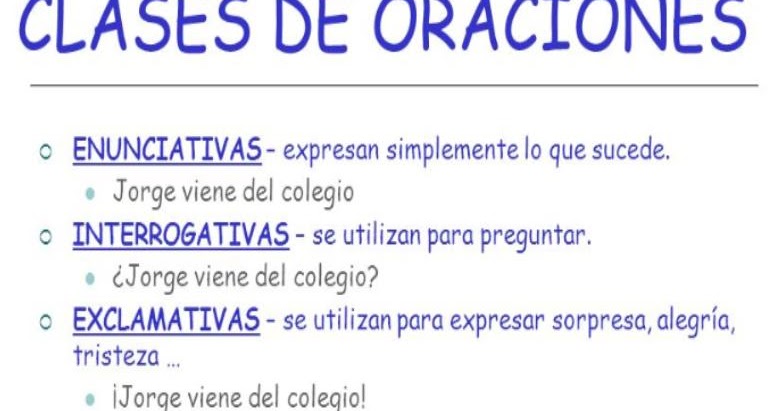 Experiencias de un maestro: Oraciones enunciativas, exclamativas e ...