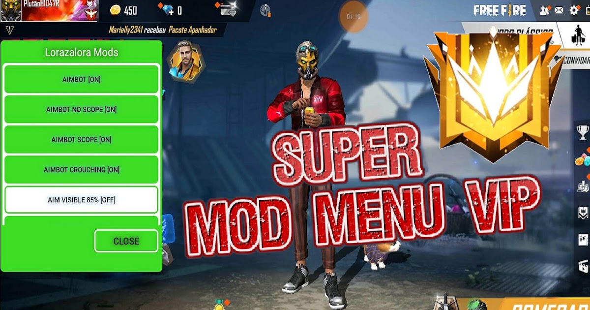 NOVO MOD MENU V15 FREE FIRE GRATIS ATUALIZADO