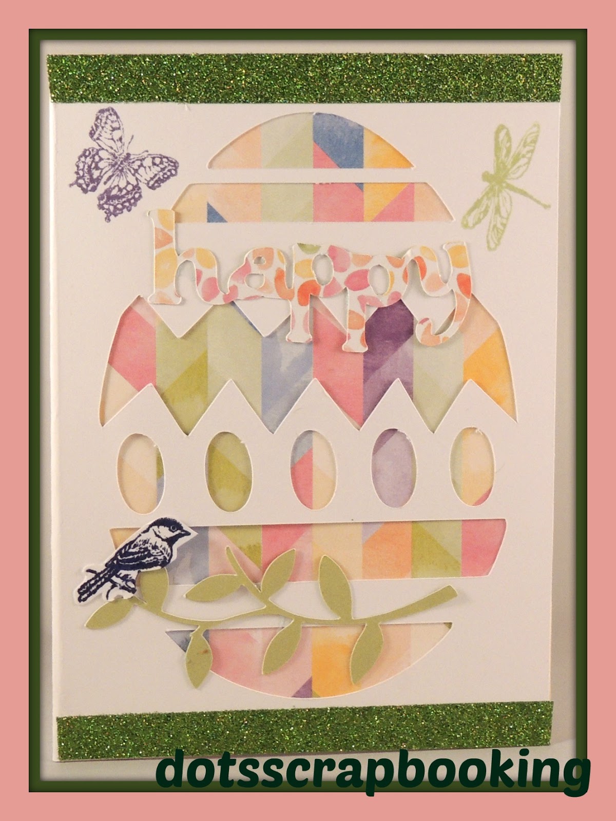 Dots Scrapbooking: An Easter Card using the Kaleidoscope Papers