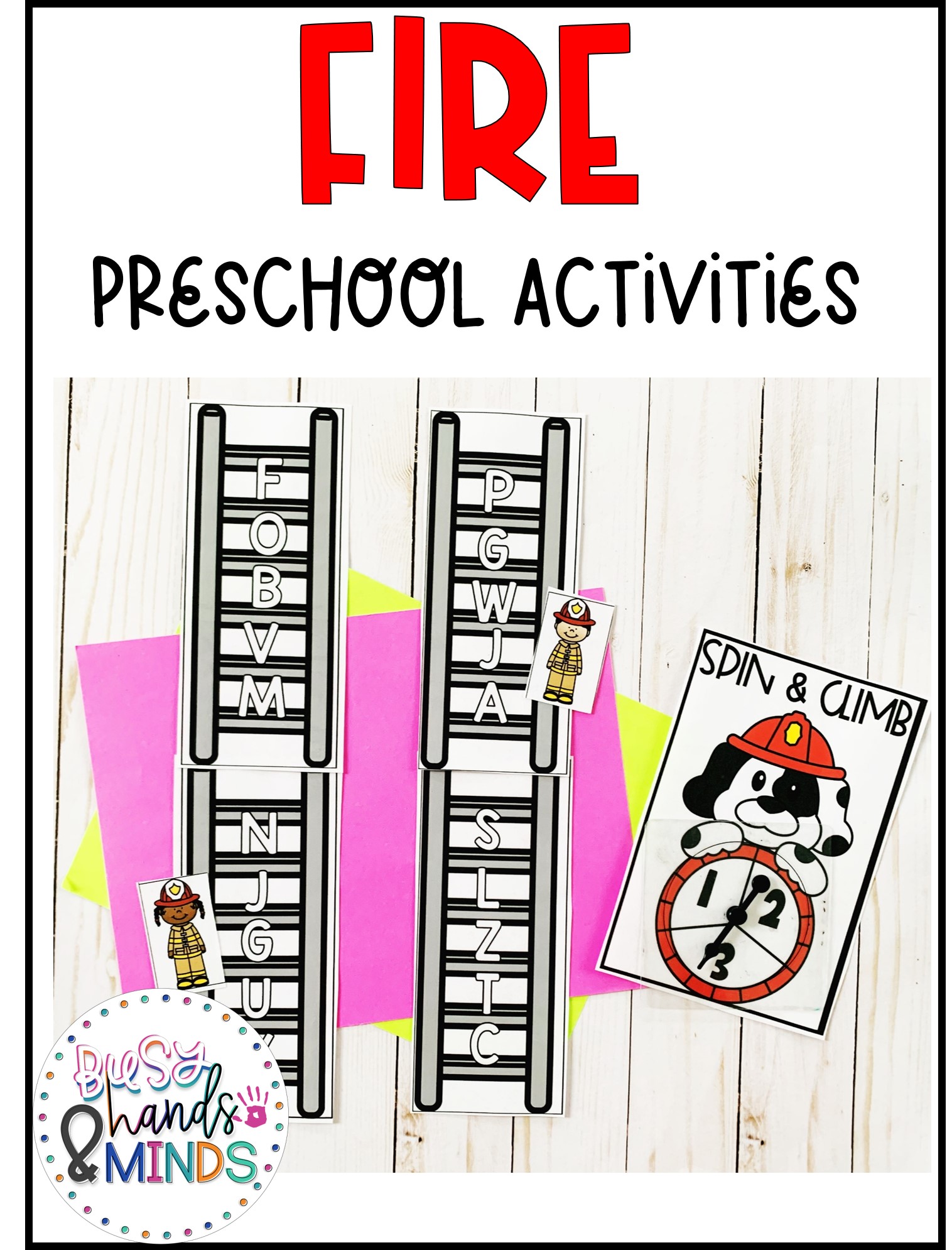 Firefighter Frank Preschool Book Companion | Busy Hands and Minds