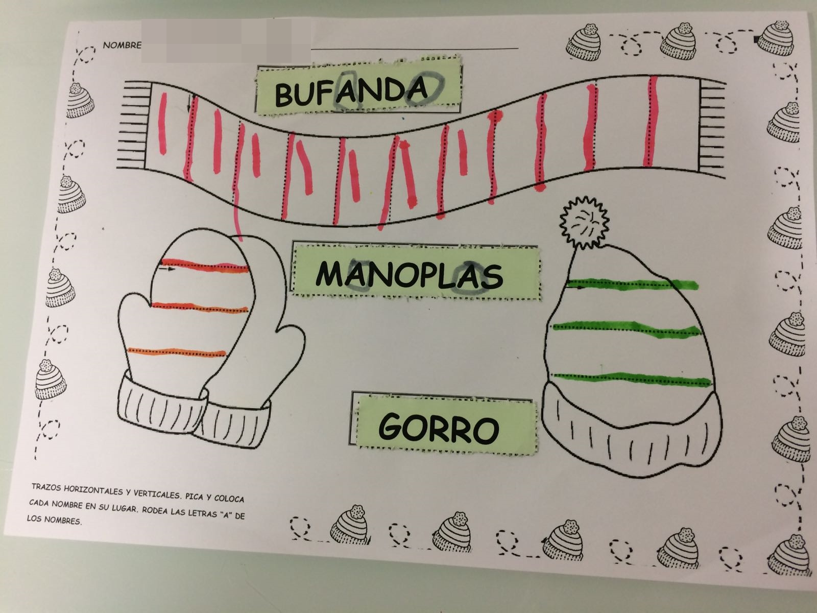 Cole de colores: TRABAJO IMPRESO "EL INVIERNO"