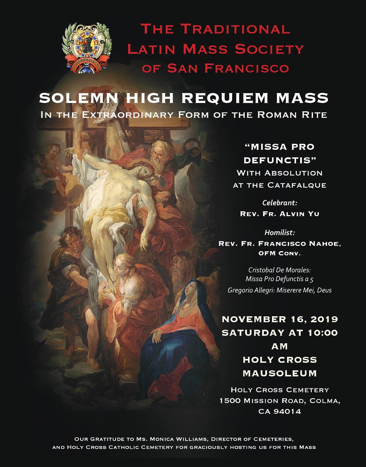 New Liturgical Movement: Solemn Requiem with Music by Morales in San ...