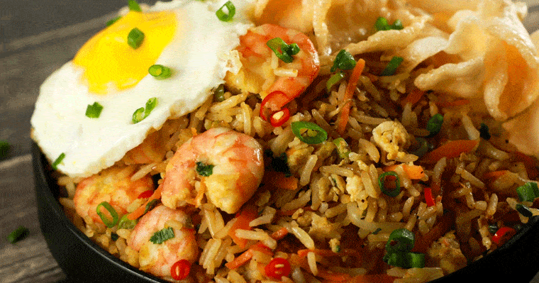 Spicy Indonesian Fried Rice Prawn Fried Rice - Dissert And Food