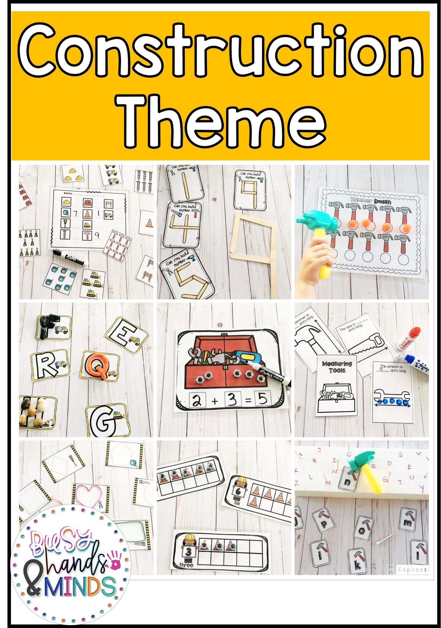 Construction Preschool Theme | Busy Hands and Minds