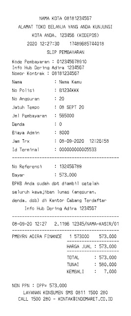 Font untuk Struk Belanja - Designzi