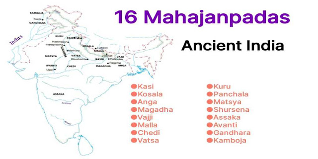 16 Mahajanapadas and their capitals