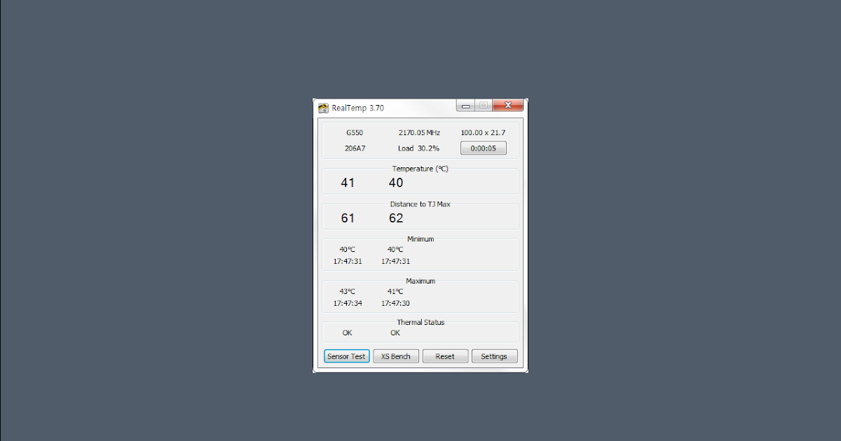 Real Temp - CPU 관리 프로그램