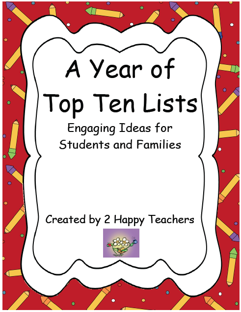 2 Happy Teachers: A Year of Top Ten Lists