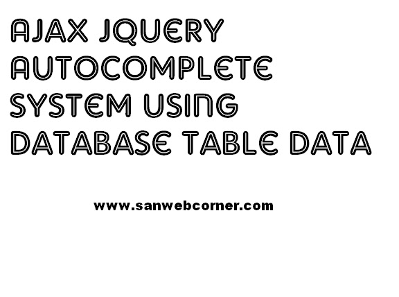 Jquery Autocomplete Example With Ajax