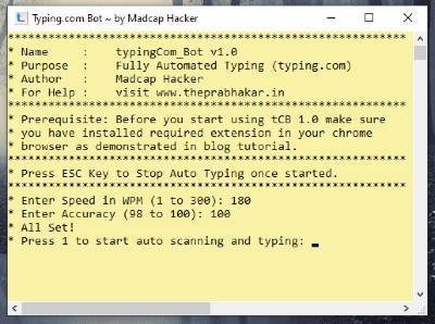 Bot for Typing.com - Use this for Speed Hack and Auto Typing Cheat