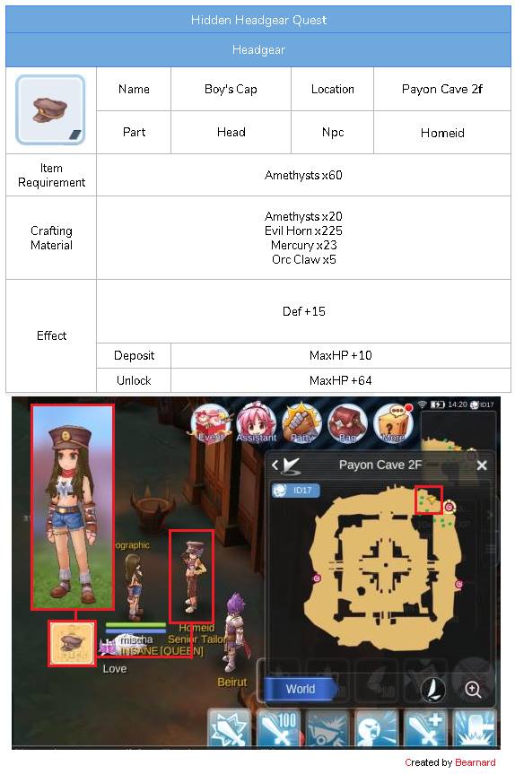 Daftar Quest Hidden Headgear by Bearnard - Ragnarok M: Eternal Love ...