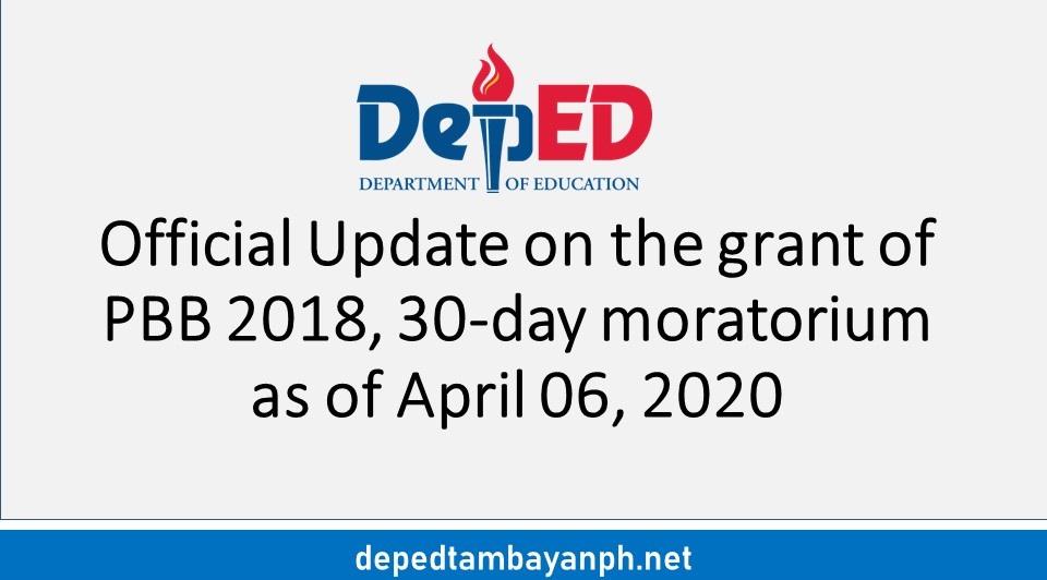 DepEd updates its personnel on tthe grant of PBB 2018, 30-day ...