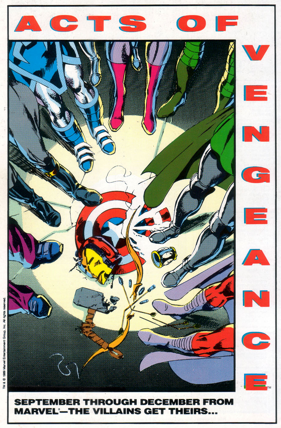 Marvel Comics of the 1980s: 1989 - Acts of Vengeance house ad