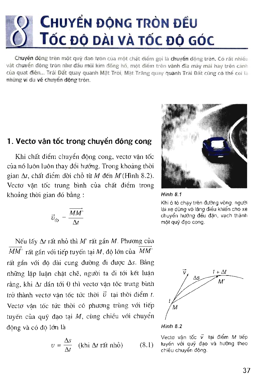 Bài 8: Chuyển động tròn đều. Tốc độ dài và tốc độ góc ...