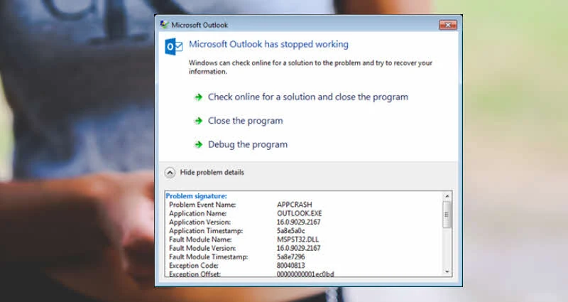 Outlook crashes due to Fault Module: MSPST32.dll, and here's how to ...