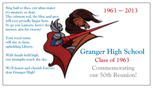 Granger High School Class of '63 ~ 50th Reunion