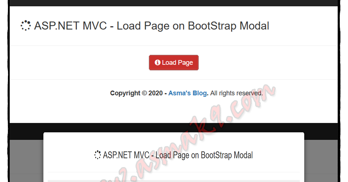 ASP.NET MVC - Load Page on BootStrap Modal - Asma's Blog