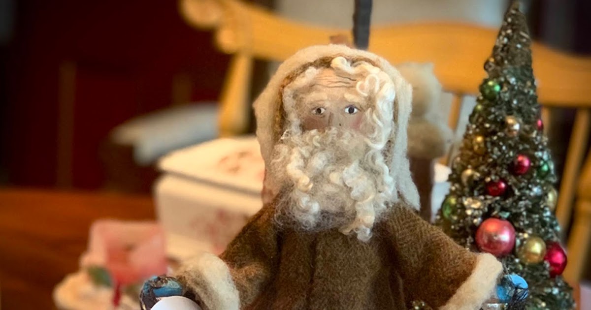 Christine LeFever: Primitive Santa, Peace Santa