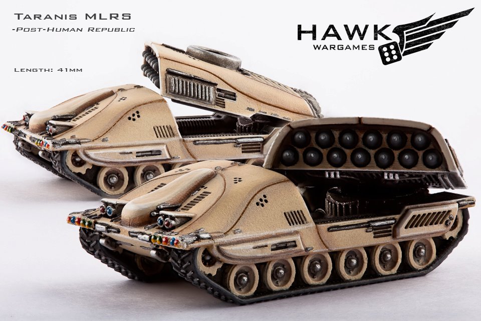 Hawk Wargames, Taranis MLRs, Post Human Republic | Miniature Review