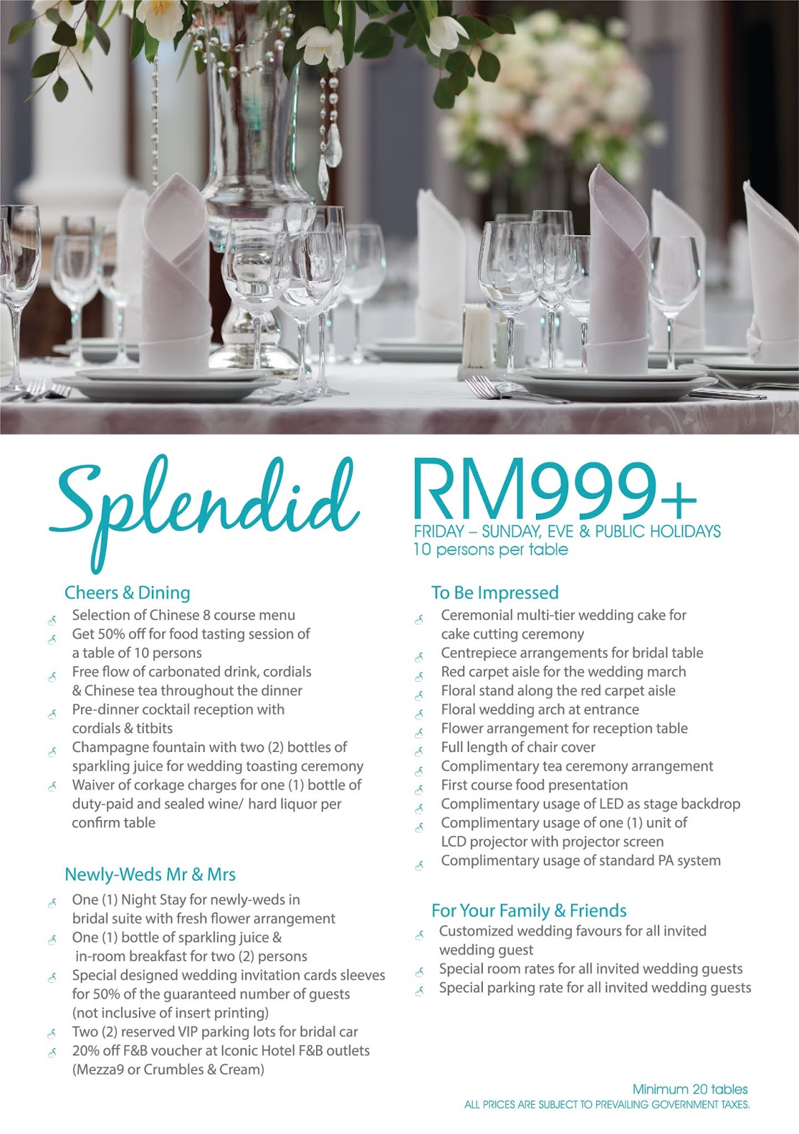 Iconic Hotel Penang introducing their new Wedding and Corporate Package ...