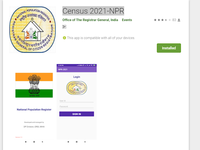 National Population Register (NPR) 2020